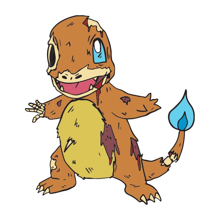 Zombie Cartoon Dad pin